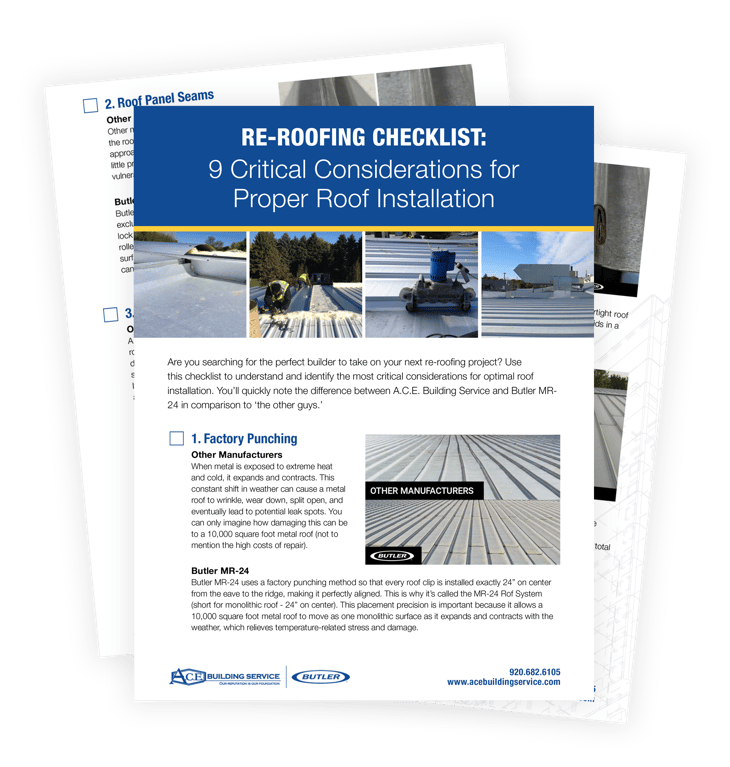 ACE Building Service | Re-Roofing Checklist | Download